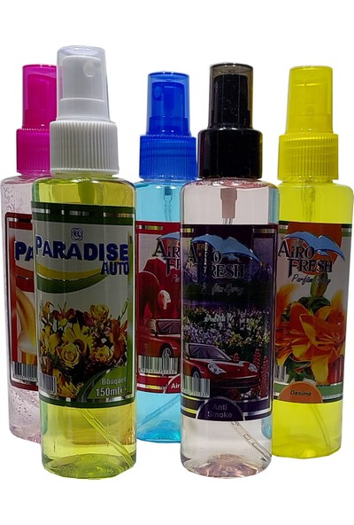 Airofresh 30 Adet 150 ml Araç ve Oda Parfümü Değişik Koku Renkli Sprey Valf Airofresh 30 Adet 150 ml Araç ve Oda Parfümü Değişik Koku Renkli Sprey Valf