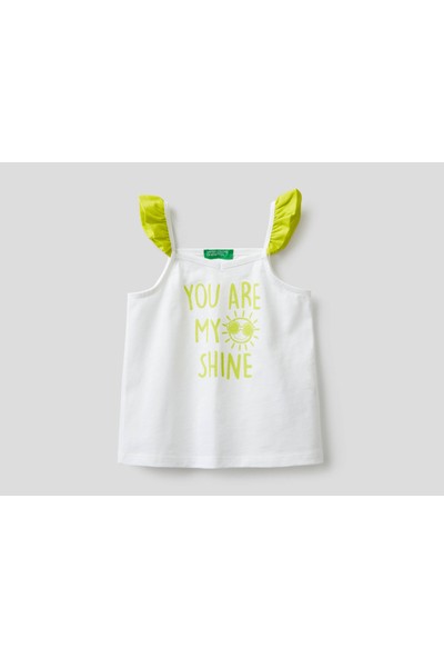 012 Benetton Slogan Yazı Baskılı Atlet