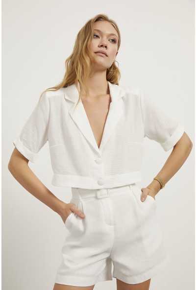 Armalife Kısa Kol Crop Ceket Armalife Kısa Kol Crop Ceket