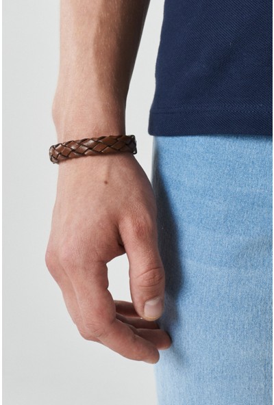 ALTINYILDIZ CLASSICS %100 Deri Kahve Bileklik