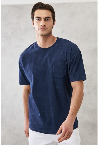 AC&Co / Altınyıldız Classics Boxy Fit Bisiklet Yaka %100 Pamuk Düz Kısa Kollu Casual Tişört AC&Co / Altınyıldız Classics Boxy Fit Bisiklet Yaka %100 Pamuk Düz Kısa Kollu Casual Tişört