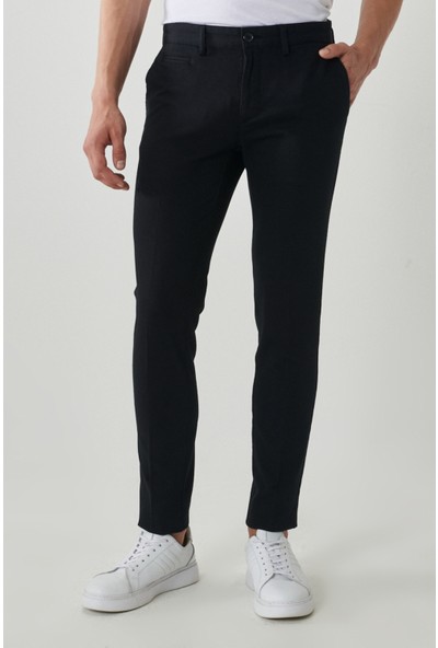 ALTINYILDIZ CLASSICS Slim Fit Dar Kesim Armürlü Yan Cep Casual Pantolon