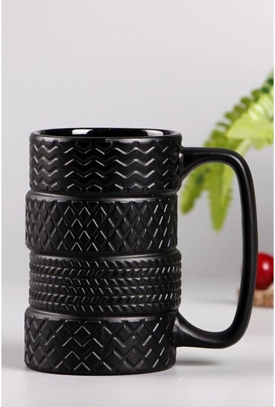 Dolunay Store 350 ml Lastik Tasarımlı Kupa Bardak