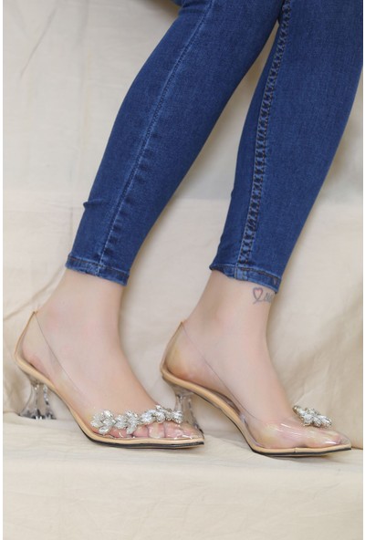 BYR Bernam Butik 5 cm Cam Topuk Ayakkabı Ten BYR Bernam Butik 5 cm Cam Topuk Ayakkabı Ten