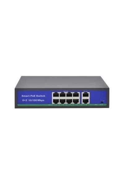 Mnk 8 Port 10/100 8+2 High Power 125W Poe Switch