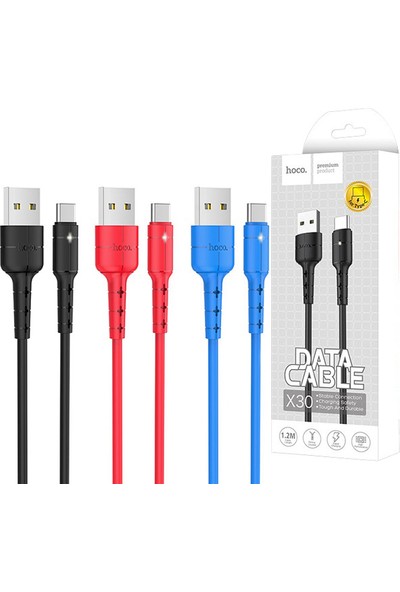 Hoco X30 Star 1.2m USB Type-C Hızlı Şarj USB Data Kablosu Hoco X30 Star 1.2m USB Type-C Hızlı Şarj USB Data Kablosu