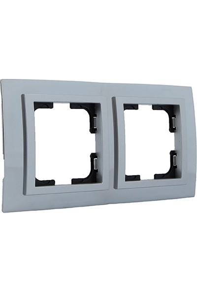 Chrome Ikili Priz Çerçeve Chrome Ikili Priz Çerçeve