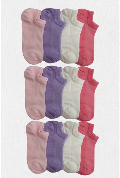 Ollero Kız Çocuk Sneakers Çorap 12 Çift Pamuklu