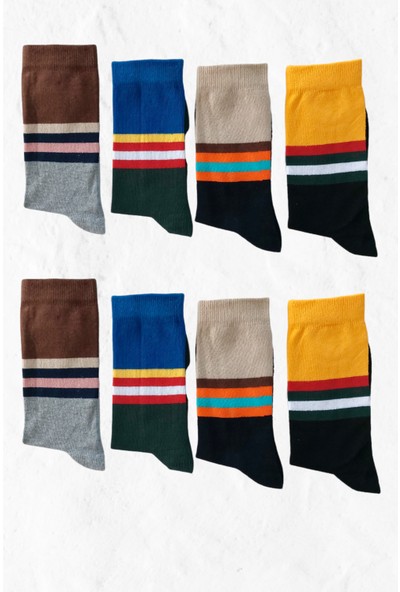 Ollero Erkek Çorap Renkli 8 Çift Pamuklu Ollero Erkek Çorap Renkli 8 Çift Pamuklu