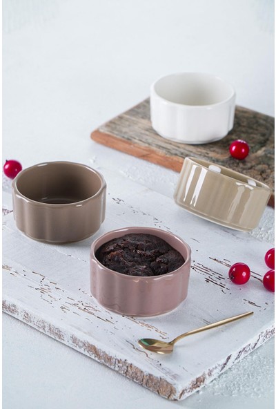 Acar Maya 4 Lü Porselen Suffle Kase - 8,5 cm