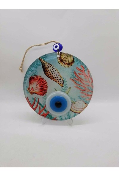 Denizin Ufku Deniz Kabuğu Desenli El Yapımı Cam Duvar Süsü 16x16 Cm Denizin Ufku Deniz Kabuğu Desenli El Yapımı Cam Duvar Süsü 16x16 Cm