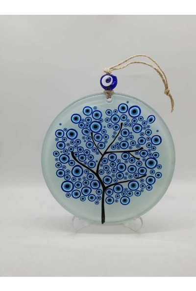 Denizin Ufku Nazar Ağacı Tasarım El Yapımı Cam Duvar Süsü 16x16 Cm Denizin Ufku Nazar Ağacı Tasarım El Yapımı Cam Duvar Süsü 16x16 Cm