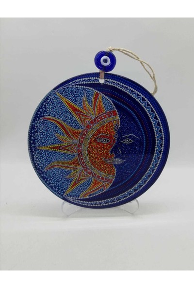 Denizin Ufku Yin Yang ( Ay Ve Güneş ) Tasarım El Yapımı Cam Duvar Süsü 16x16 Cm Denizin Ufku Yin Yang ( Ay Ve Güneş ) Tasarım El Yapımı Cam Duvar Süsü 16x16 Cm
