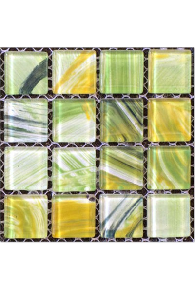 Bilu 20 Adet Kendinden Yapışkanlı Fayans 3D Duvar Çıkartması - Yeşil (Yurt Dışından)