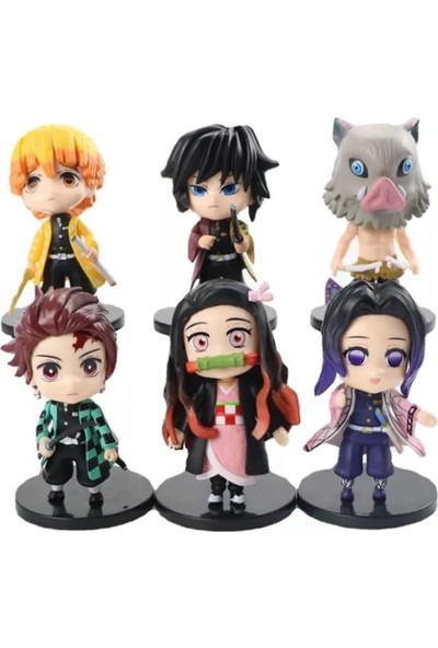 Dükkan Design Kimetsu No Yaiba Demon Slayer 6'lı Figür Set Dükkan Design Kimetsu No Yaiba Demon Slayer 6'lı Figür Set