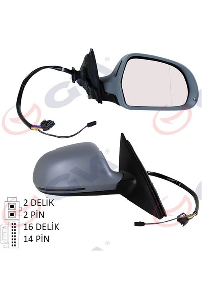 GVA Dış Dikiz Aynası Elektrikli Isıtmalı Kör Nokta Oto Katlanır Hafızalı Sağ Audı A4 08-12 Astarlı Gva 1075945 GVA Dış Dikiz Aynası Elektrikli Isıtmalı Kör Nokta Oto Katlanır Hafızalı Sağ Audı A4 08-12 Astarlı Gva 1075945