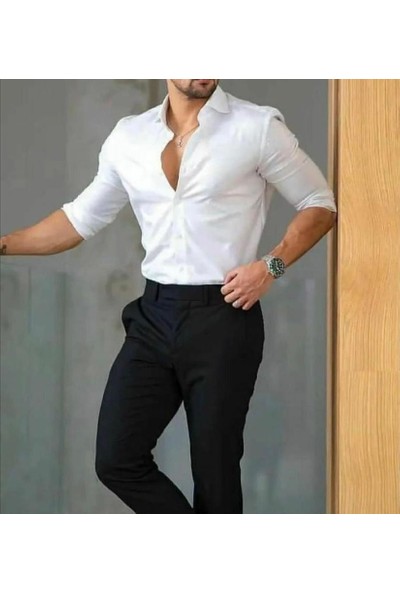 Benesse Slim Fit Dacron Beyaz Gömlek Benesse Slim Fit Dacron Beyaz Gömlek