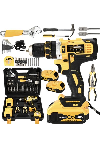 Jetta Power Tools Jetta Power Germany Profesional New Seri 58 Vf 45 Parça Set Hediyeli Darbeli Matkap Vidalama Sarı Jetta Power Tools Jetta Power Germany Profesional New Seri 58 Vf 45 Parça Set Hediyeli Darbeli Matkap Vidalama Sarı