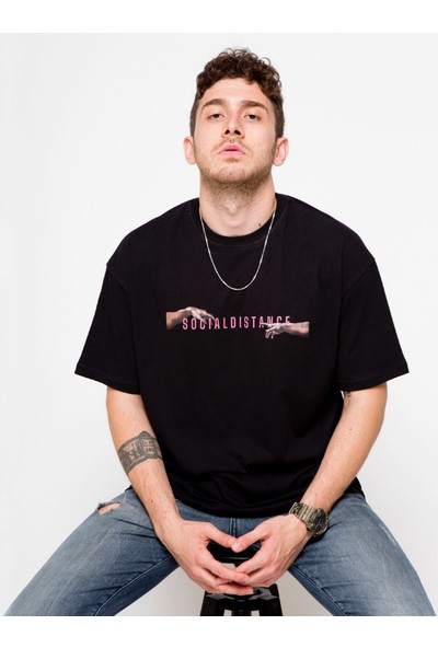 Oversize Social Distance Oldschool T-Shirt