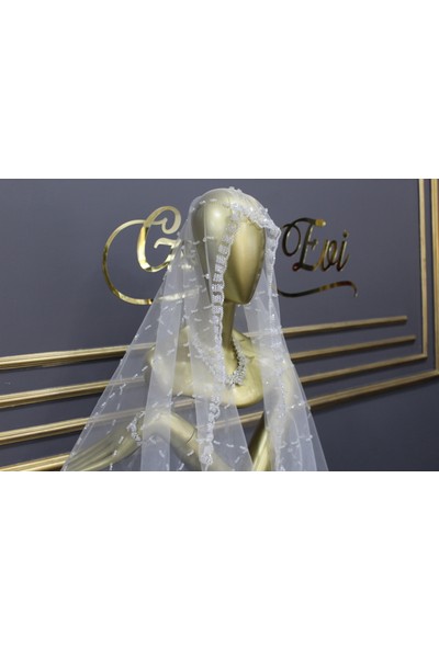 Kristal Bonuklu El Işi Gelin Duvak Serpilin Gelin Evi