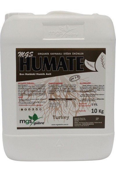 Humate Sıvı Humik Asit 10 Lt