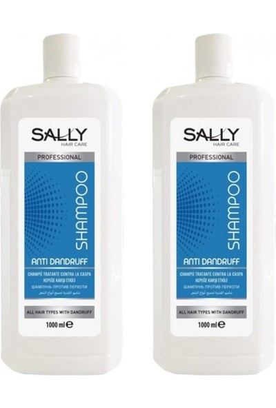 Sally Profesyonel Şampuan Anti Dandruff 1 Litre - Kepeğe Karşı Etkili 2'li Sally Profesyonel Şampuan Anti Dandruff 1 Litre - Kepeğe Karşı Etkili 2'li