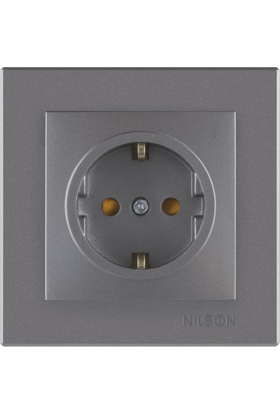 Nilson Alegra Füme Çocuk Korumalı Topraklı Priz