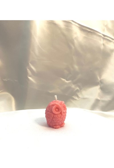 Mess Shine Gül Kokulu Baykuş Soya Mum Pembe Mess Shine Gül Kokulu Baykuş Soya Mum Pembe