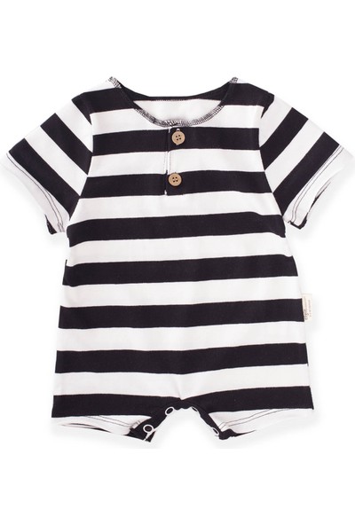 Cigit Çizgili Tulum 0-3 Yaş Siyah Çizgili