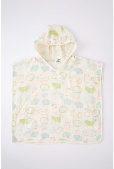 DeFacto Erkek Bebek Kapüşonlu Müslin Panço Havlu Y5450A222SM DeFacto Erkek Bebek Kapüşonlu Müslin Panço Havlu Y5450A222SM