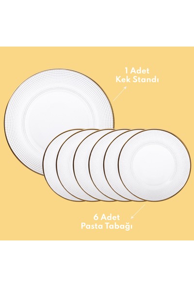 Emsan Glorie Kek Saati 7 Parça Pasta Takımı