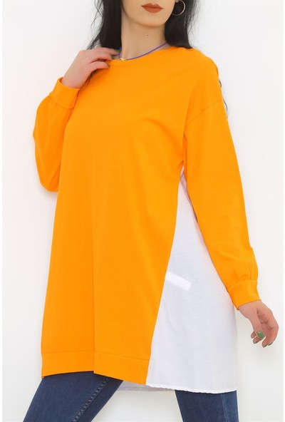 Sırtı Garnili Tunik Turuncu - 3491.105. Sırtı Garnili Tunik Turuncu - 3491.105.