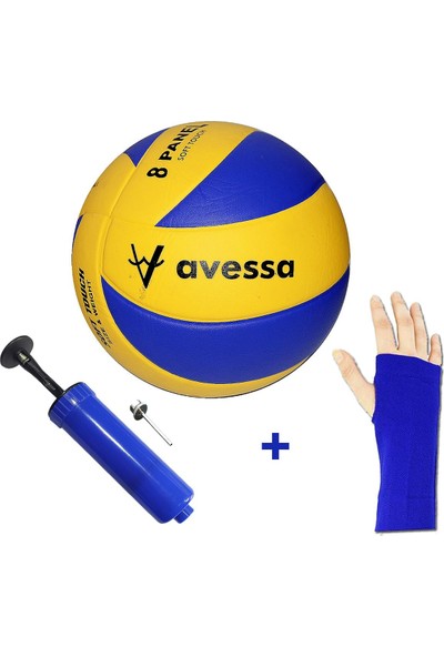 Avessa VL-400 Voleybol Topu El Pompası ve Parmak Geçmeli Voleybol Kolluğu