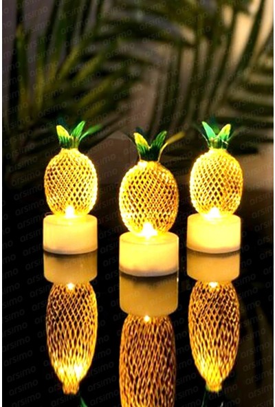 Blue Homess Ananas Mini Dekoratif LED Işık Gece Lambası Metal Blue Homess Ananas Mini Dekoratif LED Işık Gece Lambası Metal