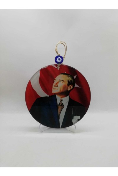 Denizin Ufku Mustafa Kemal Atatürk Tasarım El Yapımı Cam Duvar Süsü 16X16CM Denizin Ufku Mustafa Kemal Atatürk Tasarım El Yapımı Cam Duvar Süsü 16X16CM
