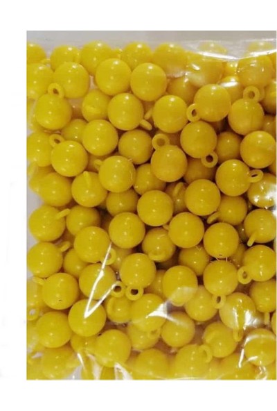 Aqua Sazan Boncuğu 8 mm Sarı Kulplu Balıkçı Boncuk 50 Adet Aqua Sazan Boncuğu 8 mm Sarı Kulplu Balıkçı Boncuk 50 Adet