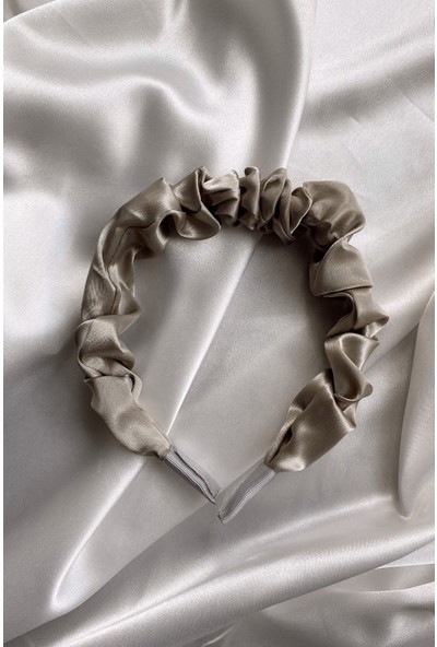 MyLove Saten Büzgü Taç Ekru MyLove Saten Büzgü Taç Ekru