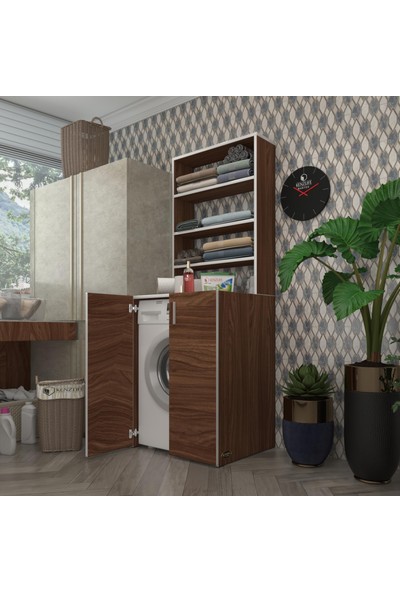 Kenzlife Çamaşır Makinesi Dolabı Halifman Cvz 180*066*55-20 Banyo Kapaksız Arkalıksız
