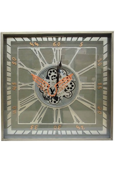 Renklidükkan Çarklı Hareketli Büyük Boy Duvar Saati