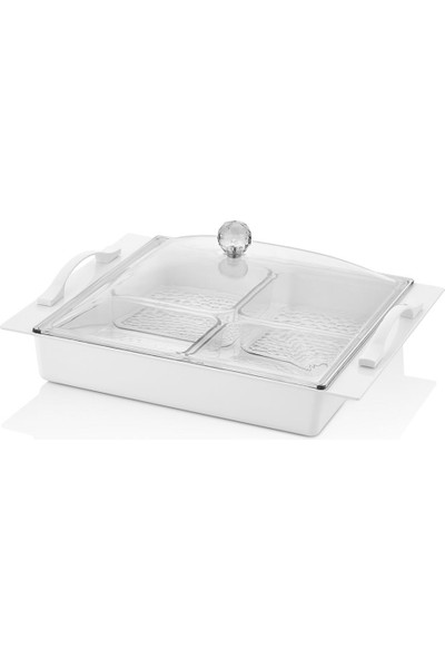 Beyaz Renkli 4'lü Saray Kahvaltılık