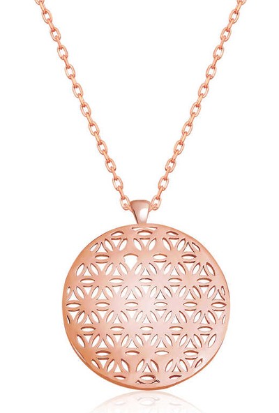 Süper Trend ​​Gümüş Yaşam Çiçeği Kolye