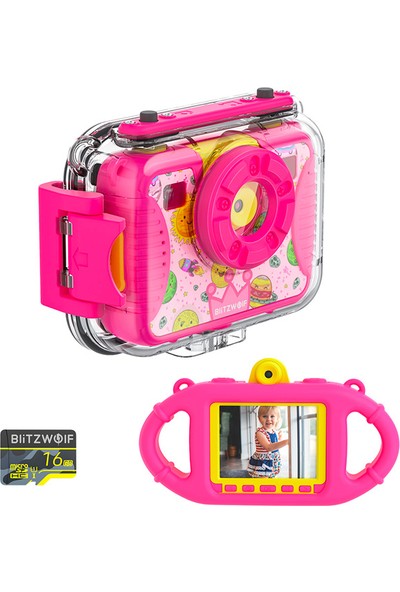 Blitzwolf 1080P Çocuk Sport Dijital Fotoğraf Makinesi ve Kamera 16GB Hafıza Kart Hediyeli ALL-35186 Blitzwolf 1080P Çocuk Sport Dijital Fotoğraf Makinesi ve Kamera 16GB Hafıza Kart Hediyeli ALL-35186