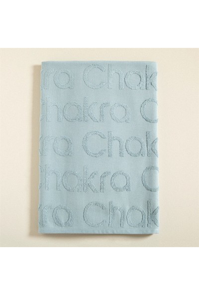 Chakra Monogram Plaj Havlusu 100 x 180 cm Aqua Chakra Monogram Plaj Havlusu 100 x 180 cm Aqua