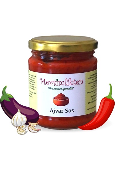 Mevsimlikten Ajvar Sos 190 gr