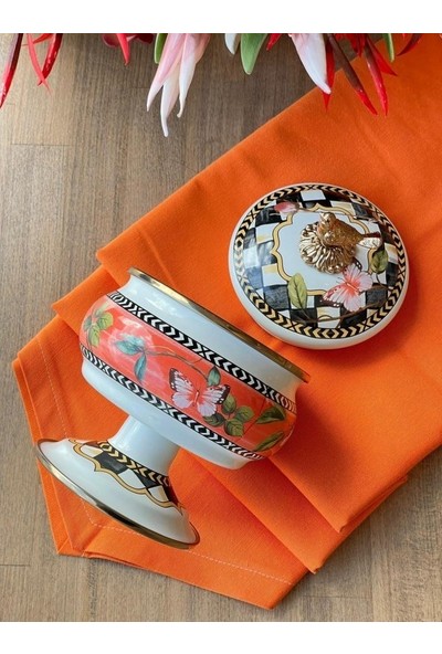 Seramikci Dufy Rose Deluxe Emaye Şekerlik