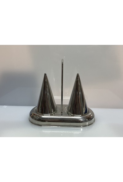 Güren Metal Çelik Piramid 2'li Tuzluk Takımı Güren Metal Çelik Piramid 2'li Tuzluk Takımı