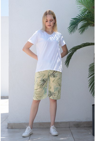 May Mara Kadın Digital Baskılı Bermuda Şort