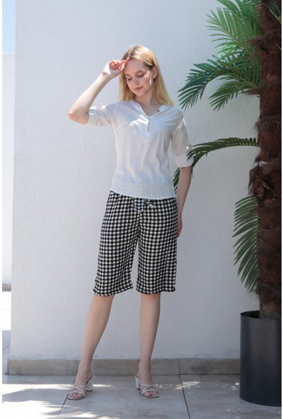 May Mara Kadın Dokuma Viscon Baskılı Bermuda Şort May Mara Kadın Dokuma Viscon Baskılı Bermuda Şort