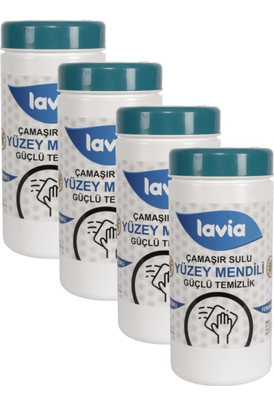 Lavia - Çamaşır Sulu Yüzey Temizleme Mendili / 4 Adet Lavia - Çamaşır Sulu Yüzey Temizleme Mendili / 4 Adet