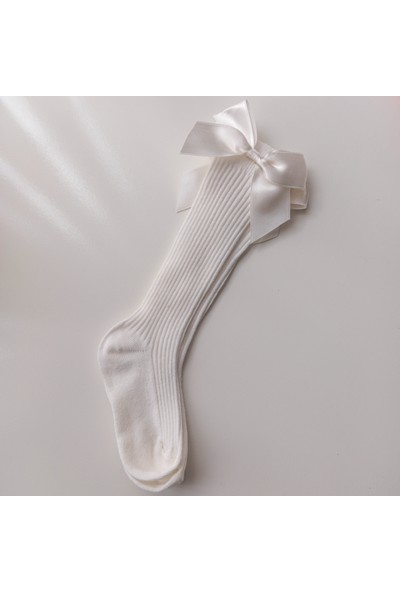 Minniekids Kız Bebek/çocuk Fiyonklu Dizaltı Çorap